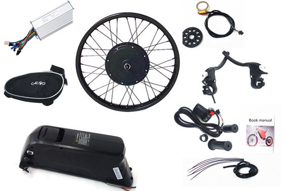 Aluminum Alloy 26 Inch Front Wheel Electric Bike Kit 40N.M 48v 500w