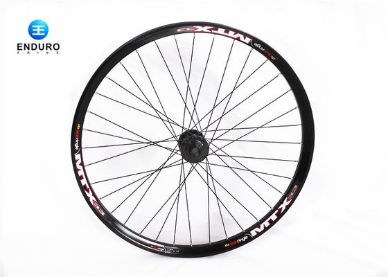 Black Aluminum Alloy Enduro Bike Accessories 26 Inch Front Wheel With 20mm Hub