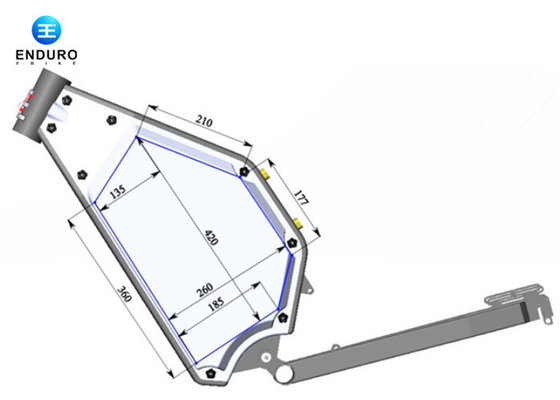 Full Suspension Steel 5000w Electric Enduro Bike Frame 135-155mm Drop Out