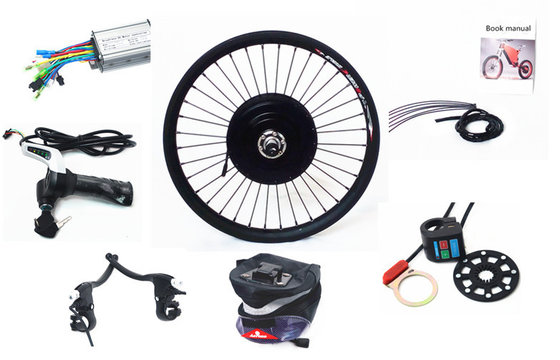 High Efficiency 26" Electric Bike Kit 500w 48v 300-360rpm/min