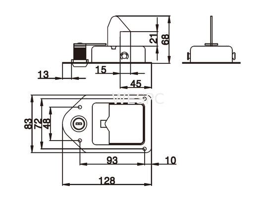 Thickness 1.5mm Generator Canopy Door Lock SS304 Stainless Steel Material supplier
