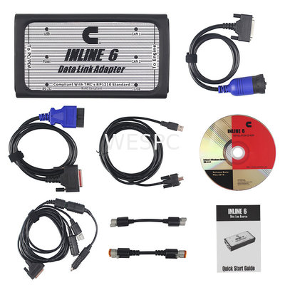 WESPC INLINE 6 Data Link Adapter Heavy Duty Diagnostic Tool Scanner Full 8 cable Truck Diagnostic interface inline6 supplier
