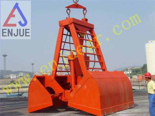 Single Wireless Rope Radio Remote Control Clamshell Grab Bucket Hydraulic Grapple