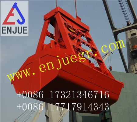 Single Wireless Rope Radio Remote Control Clamshell Grab Bucket Hydraulic Grapple
