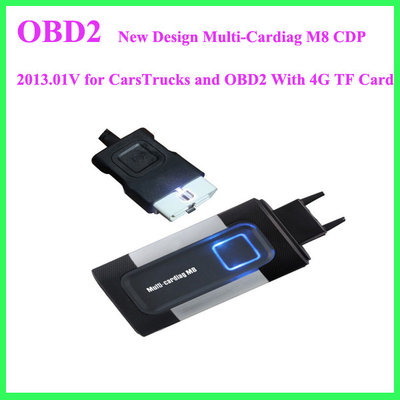 China New Design Multi-Cardiag M8 CDP 2013.01V for CarsTrucks and OBD2 With 4G TF Card supplier