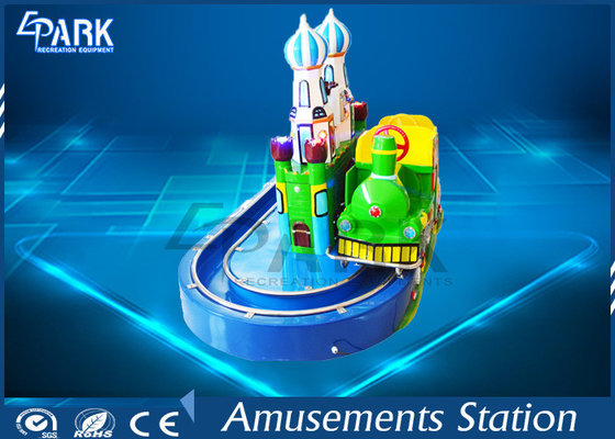 Fiberglass Round Castle Train Kiddy Ride Machine Coin Operated