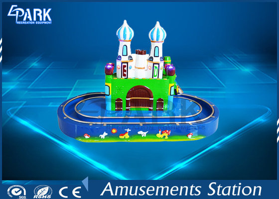Fiberglass Round Castle Train Kiddy Ride Machine Coin Operated