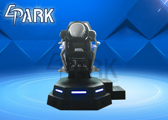 White Racing Car Simulator With Motion Chair Platform Virtual Reality Video Game Machine