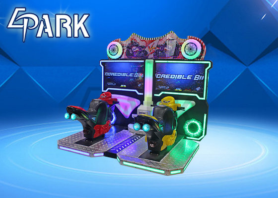 Coin Operated Electric Car Arcade Game Machine / Flaming Moto Rider Game
