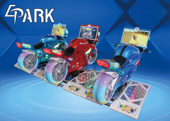 150W Kiddie Ride On Motorcycle Crazy Racing Car Game Machine 4 Simultaneous Wifi Online Games
