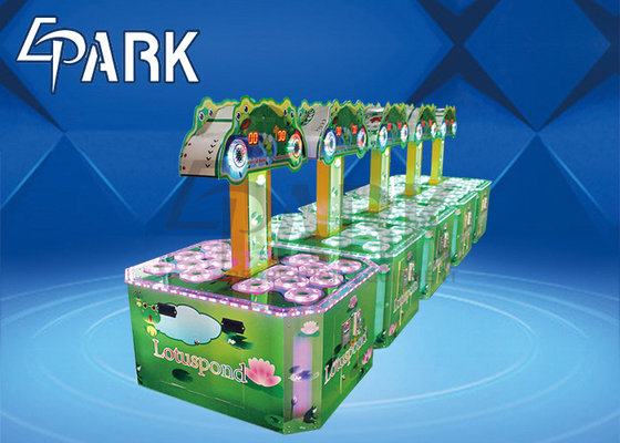Double Players Hitting Frog Arcade Coin Machine / Redemption Game Machine