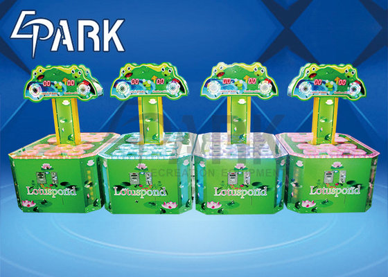 Double Players Hitting Frog Arcade Coin Machine / Redemption Game Machine