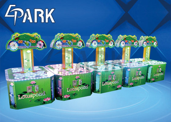 Double Players Hitting Frog Arcade Coin Machine / Redemption Game Machine