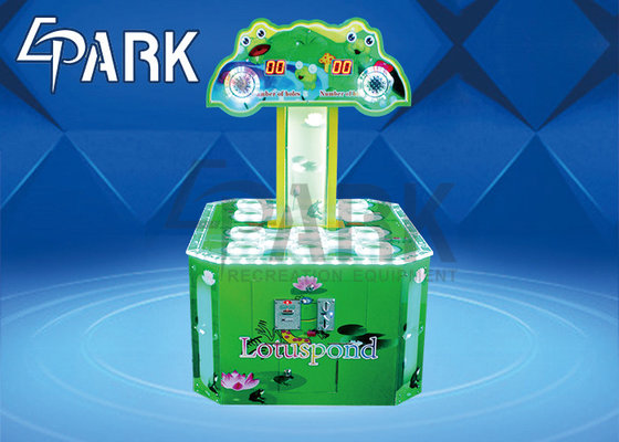 Double Players Hitting Frog Arcade Coin Machine / Redemption Game Machine