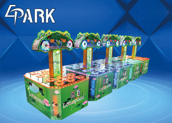 Double Players Hitting Frog Arcade Coin Machine / Redemption Game Machine