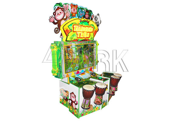 Cute Amusement Game Machines / Tambourine Tribe Child - Parents Interactive Hit Drum Game Machine