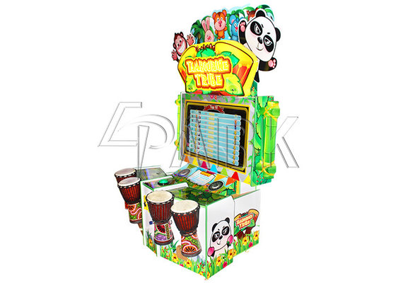 Cute Amusement Game Machines / Tambourine Tribe Child - Parents Interactive Hit Drum Game Machine