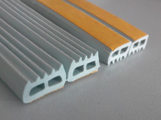 PVC / SR Automatic Door Bottom Seal , High Elastic door frame rubber seal