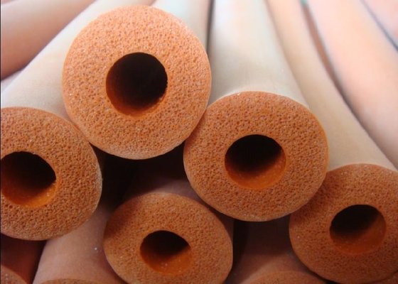 Flexible Custom Silicone Sponge Extrusion Foam Rubber Parts , Extruded Seal Strip