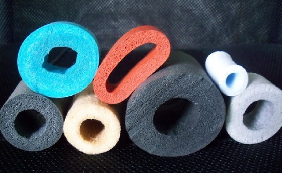 Durable Flexible Silicone Sponge Extrusion Silicone Foam Tube / Silicone Pipe