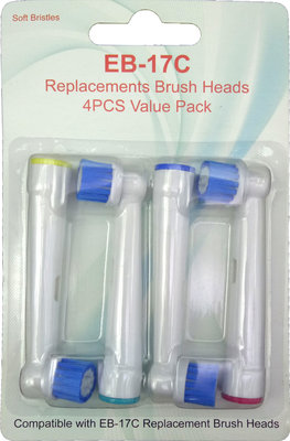 1set/4pcs EB-17C electric toothbrush head rotary alternative electric toothbrush head