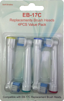 1set/4pcs EB-17C electric toothbrush head rotary alternative electric toothbrush head