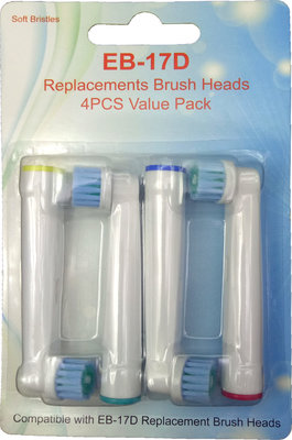 1set/4pcs EB-17D electric toothbrush head rotary alternative electric toothbrush head