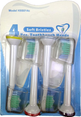 1set/4pcs HX-6014C sonic electric toothbrush head metal base colorful rubber ring with dust cover