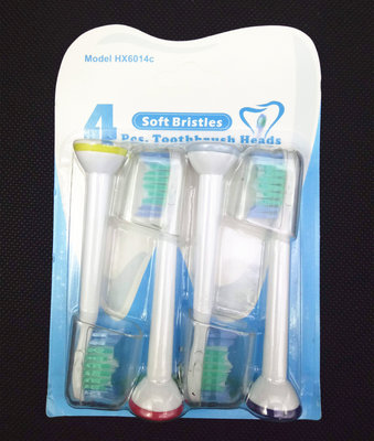 1set/4pcs HX-6014C sonic electric toothbrush head metal base colorful rubber ring with dust cover