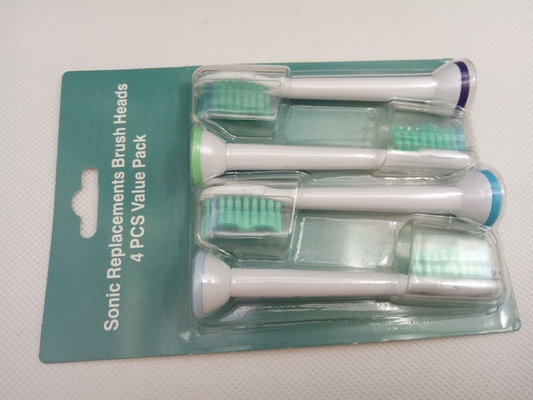 1set/4pcs P-HX-6014 electric toothbrush head metal bottom 4 colors  rubber ring with dust cover