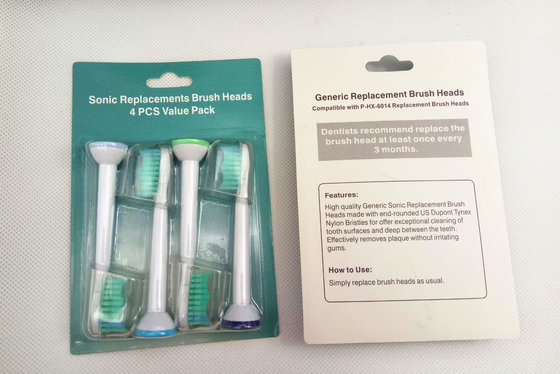 1set/4pcs P-HX-6014 electric toothbrush head metal bottom 4 colors  rubber ring with dust cover