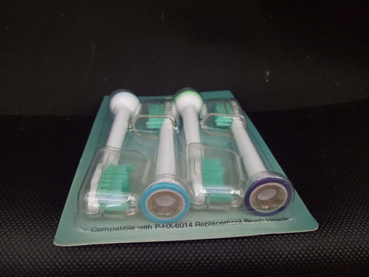 1set/4pcs P-HX-6014 electric toothbrush head metal bottom 4 colors  rubber ring with dust cover