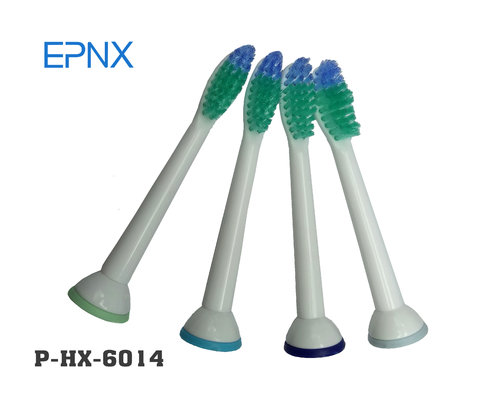 1set/4pcs P-HX-6014 electric toothbrush head metal bottom 4 colors rubber ring toothbrush head