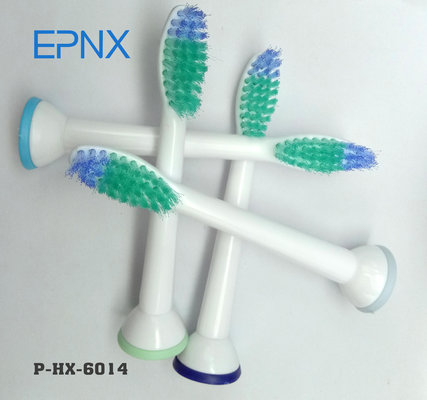 1set/4pcs P-HX-6014 electric toothbrush head metal bottom 4 colors rubber ring toothbrush head