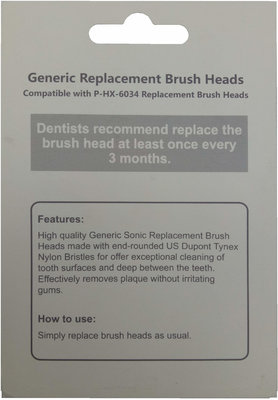 1set/4pcs P-HX-6034 electric toothbrush head metal base children's ultrasonic toothbrush head