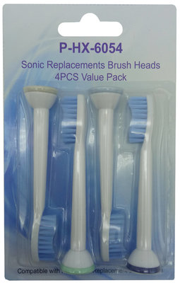 1set/4pcs P-HX-6054 electric toothbrush head metal base coloful rubber ring sonic brush head