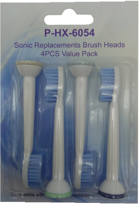 1set/4pcs P-HX-6054 electric toothbrush head metal base coloful rubber ring sonic brush head