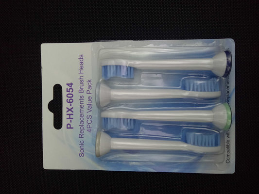 1set/4pcs P-HX-6054 electric toothbrush head metal base coloful rubber ring sonic brush head