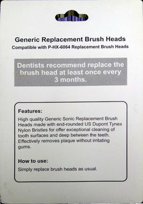 1set/4pcs P-HX-6064 electric toothbrush head metal bottom match Plilips sonic electric toothbrush