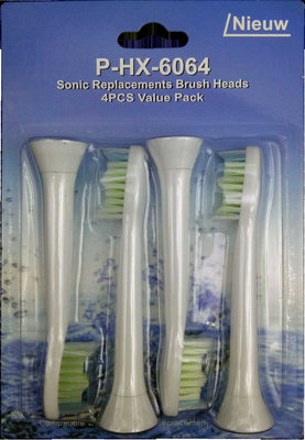 1set/4pcs P-HX-6064 electric toothbrush head metal bottom sonic electric toothbrush head