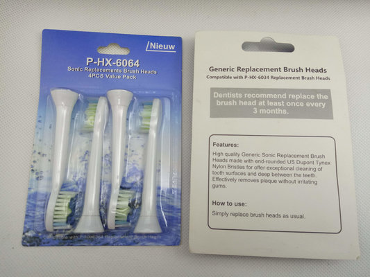 1set/4pcs P-HX-6064 electric toothbrush head metal bottom sonic electric toothbrush head