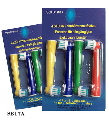 1set/4pcs SB-17A-GLD colorful electric toothbrush head replaceable rotating toothbrush head