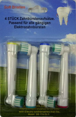 1set/4pcs SB-17A-GLD electric toothbrush head replaceable rotating electric toothbrush head