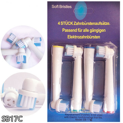 1set/4pcs SB-17C electric toothbrush head EB-17C alternative rotating brush head match Oral-B