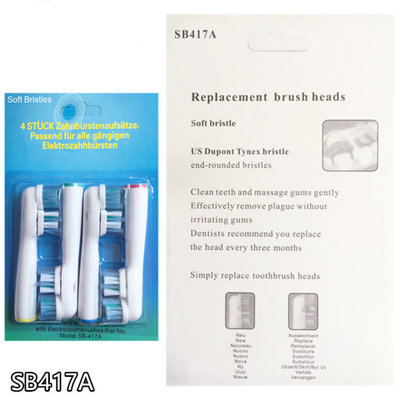 1set/4pcs SB-417A electric toothbrush head EB417 match Oral-B electric rotating toothbrush