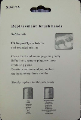 1set/4pcs SB-417A electric toothbrush head EB417 match Oral-B electric rotating toothbrush