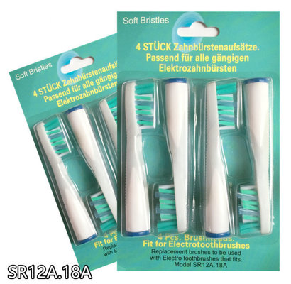1set/4pcs SR-12A.18A pure white electric toothbrush head sonic toothbrush heads replacement