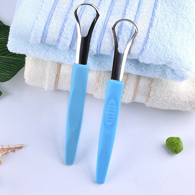Promotional Custom Factory Made Stainless Steel Tongue Scraper Cleaner For Adults Eliminate Bad Breath