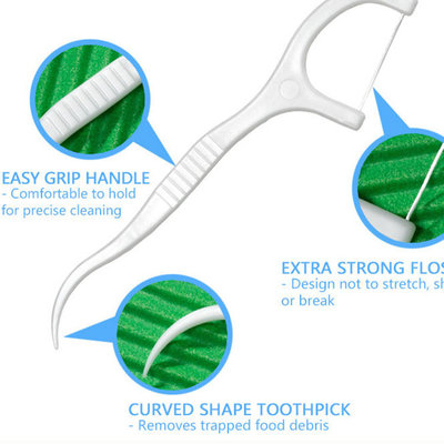 Floss Picks 100 Count,1 Pack,Proper Oral Care No Break Dental Floss