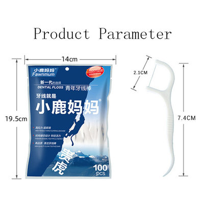 Floss Picks 100 Count,1 Pack,Proper Oral Care No Break Dental Floss